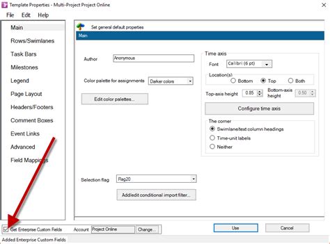 Filtering Onepager Using Enterprise Custom Flag Fields From Project