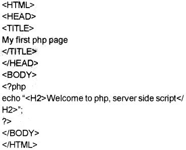 Plus Two Computer Science Notes Chapter Server Side Scripting Using