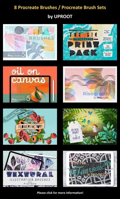 8 Procreate Brushes Procreate Brush Sets By Uproot Procreate Addon