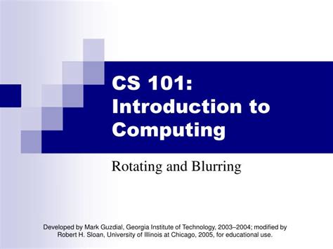 Ppt Cs 101 Introduction To Computing Powerpoint Presentation Free
