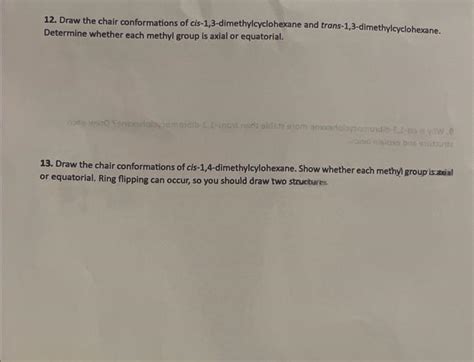 [solved] 12 Draw The Chair Conformations Of Cis 1 3 Dimet