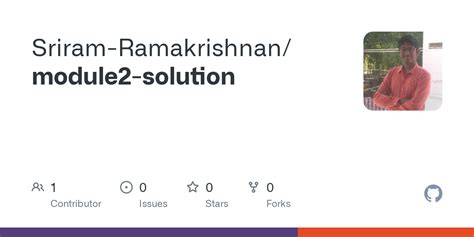 github sriram ramakrishnan module2 solution