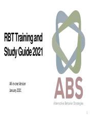 RBT All In One January Pdf RBT Training And Study Guide All In One Version January