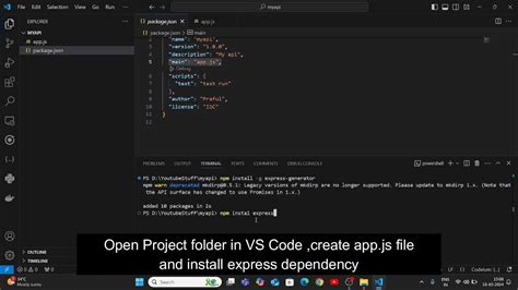 create node js and express project in 10 min youtube