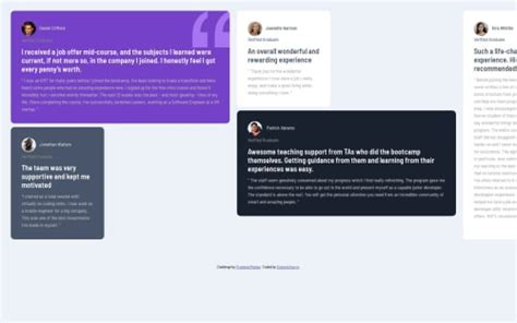 Frontend Mentor Testimonial Grid Section Using Html And Css Coding Challenge Solution