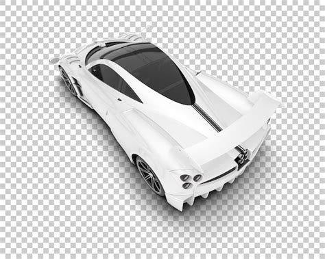 투명 배경 3d 렌더링 그림에 흰색 스포츠카 프리미엄 Psd 파일