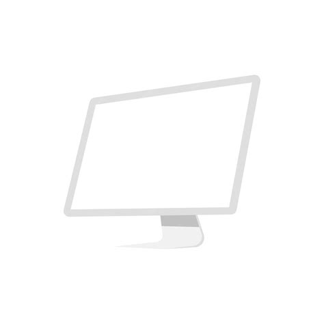 컴퓨터 화면 모노 블록 벡터 일러스트 레이 션 현실적인 Pc 색상 아이콘 Eps10 격리 된 디스플레이 흰색 배경 모든 플랫폼