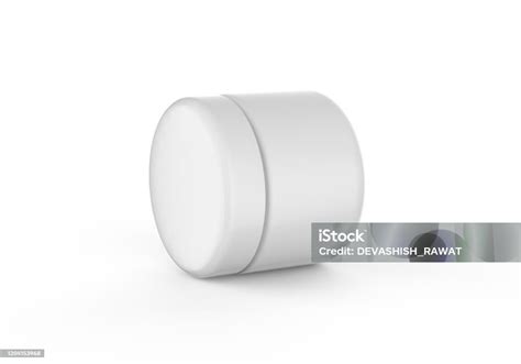 흰색 빈 광택 화장품 플라스틱 항아리 는 고립 된 흰색 배경 바디 크림 젤 버터 목욕 소금 피부 관리 분말을위한 화장품 용기에