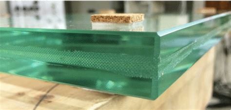 Close View Of The Edge From One Of The Laminated Glass Panes Used For