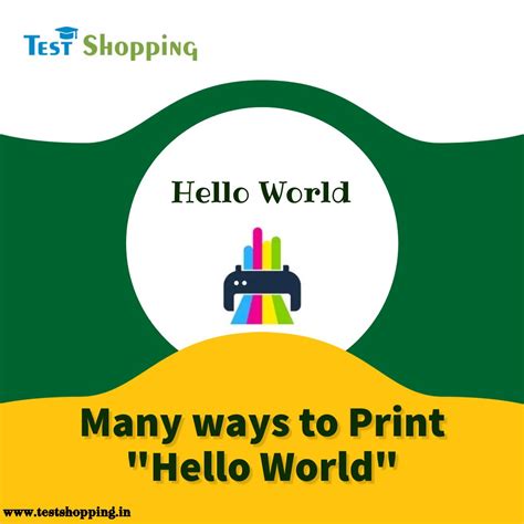 Many Ways To Print Hello World Testshopping
