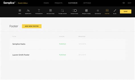 Creating A Footer Semplice