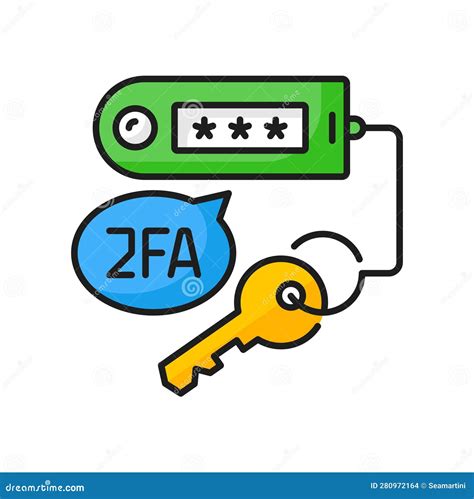 2fa Two Factor Verification Icon Security Code Stock Illustration