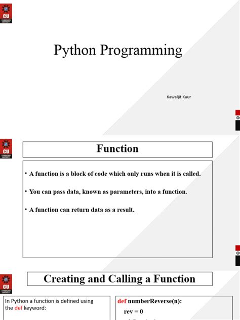 Functions And Module Pdf Parameter Computer Programming Object