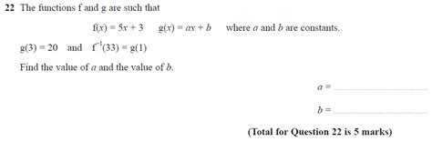 Gcse Maths Topic Inverse Functions Past Paper Questions Pi Academy