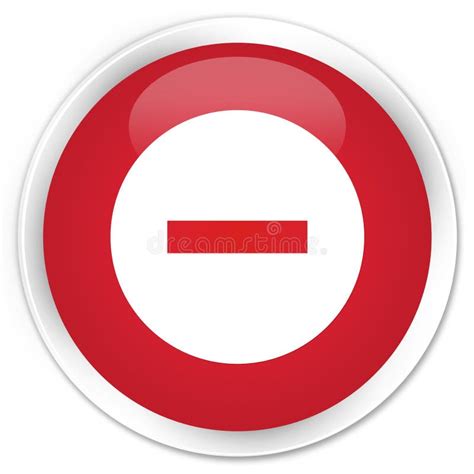 Cancel Icon Premium Red Round Button Stock Illustration Illustration Of Negative Symbol