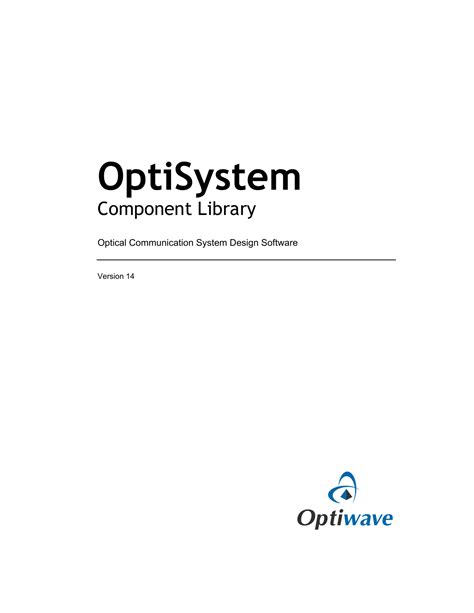 Optisystem Component Library