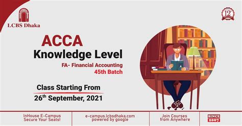 Acca Knowledge Level Lcbs Dhaka Limited