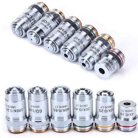4x 10x 20x 40x 60x 100x High Quality Microscope Objective Lens