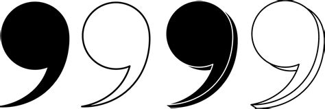 Outline Silhouette Comma Icon Set 51297784 Vector Art At Vecteezy