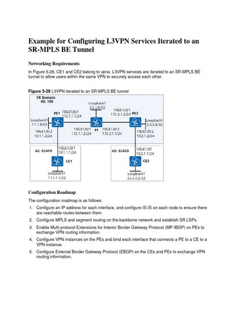 example for configuring l3vpn services iterated to an sr pdf