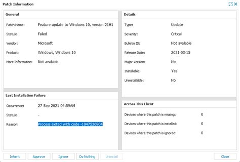 Windows 10 Update Error Code 1047526904 MCB Systems