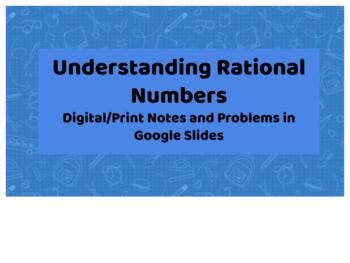 Understanding Rational Numbers By Suzanne Pohorence TPT