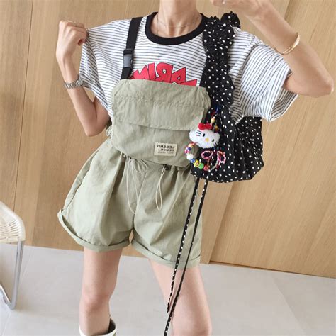 아이미마인 미로틱 포켓 패치 허리스트링 바스락 와이드 롤업반바지 멜빵 점프수트 3color