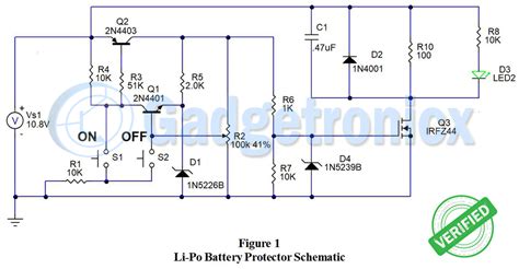 Li Ion And Li Po Battery Protection Circuit Gerber Files Included Gadgetronicx