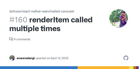 RenderItem Called Multiple Times Issue Dohooo React Native Reanimated Carousel GitHub