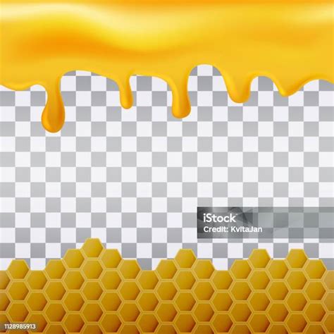 노란 육각 현실적인 벌집 원활한 텍스처 고 투명 한 배경에 흐르는 꿀 0명에 대한 스톡 벡터 아트 및 기타 이미지 0명 3차원 형태 건강한 식생활 Istock