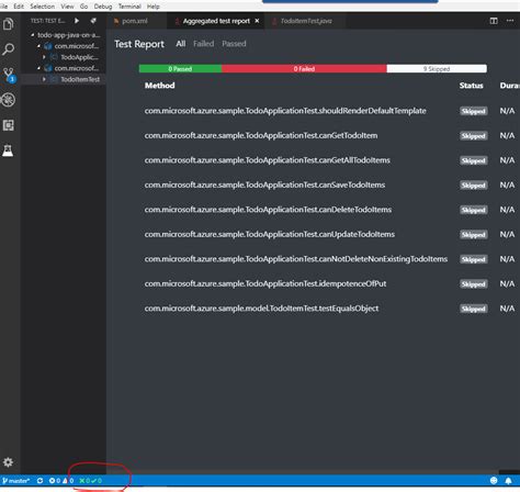 The Status Bar Displays Wrong Status When Running Test Fails · Issue