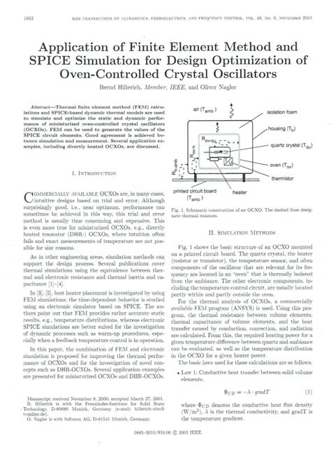 Pdf Application Of Finite Element Method And Spice Simulation For