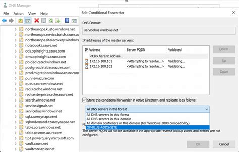 Use Dns Application Directory Partitions With Conditional Forwarders To Resolve Azure Private