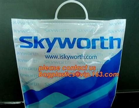 Heavy Duty Customized Printing Rigid Snap Handle Hard Plastic Bagldpe