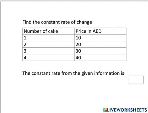 Constant Rate 1648467 Khaled Live Worksheets