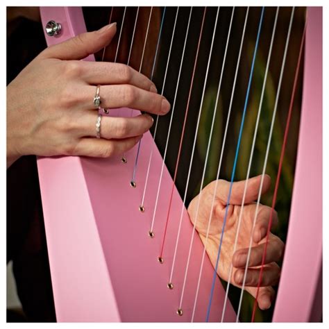 Playlite 15 String Harp By Gear4music Pink At Gear4music