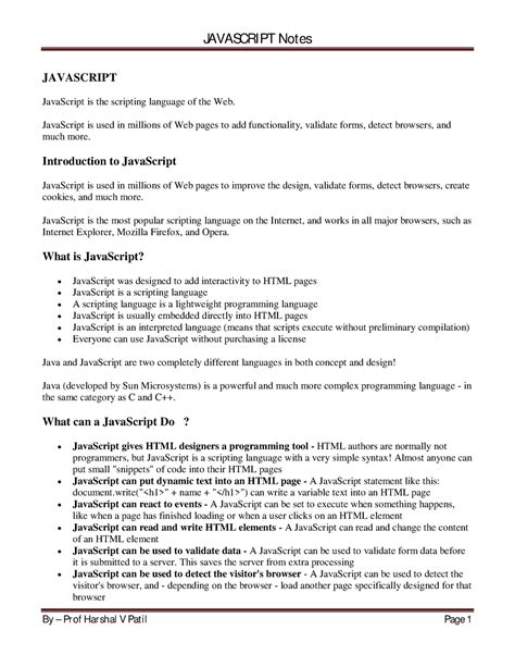 Js Notes Everything You Need To Excel In Javascript Javascript Javascript Is The Scripting