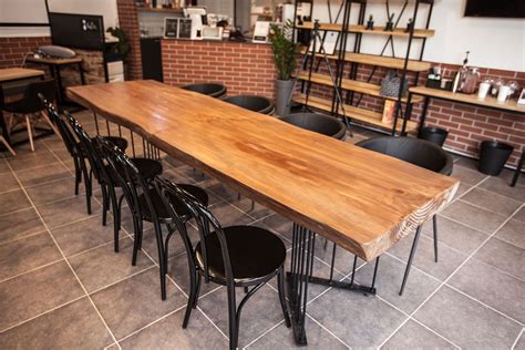 우드슬랙롱테이블 카페인테리어 인테리어 카페 인테리어 카페