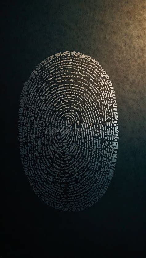 Partial Fingerprint On Dark Background Minimal Abstract Rime Or Mystery Concept Cybersecurity