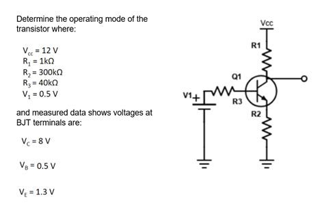Solved Determine The Operating Mode Of The Transistor Where Chegg