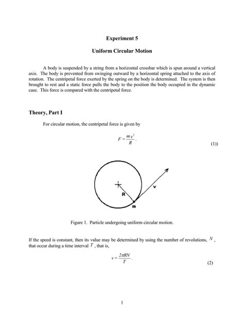 Experiment Uniform Circular Motion