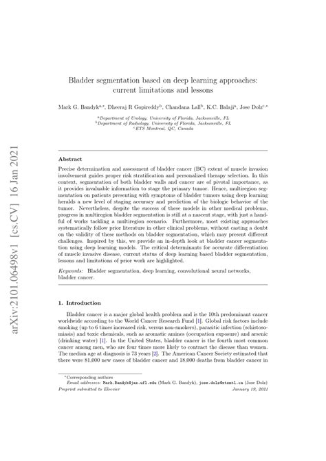 Pdf Mri And Ct Bladder Segmentation From Classical To Deep Learning