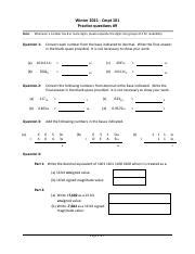 Practice Questions 9 Number Conversion Pdf Winter 2021 Cmpt 101 Practice Questions 9 Note