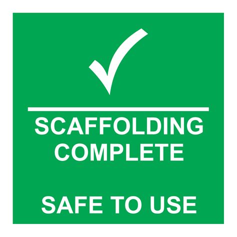 Safety Signs For Scaffolding At Alvin Harrell Blog