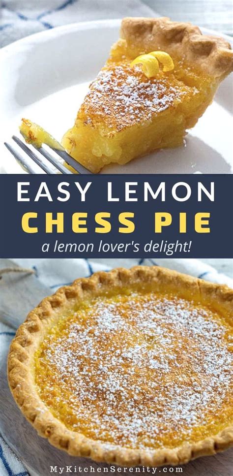 Southern Lemon Chess Pie Recipe My Kitchen Serenity