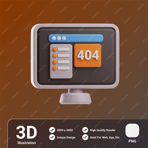 Premium Psd Object Computer Programming Error 3d Illustration