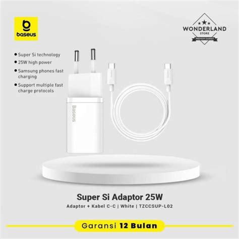 Promo Baseus Super Si Adaptor W Usb C With Usb C To C Super Fast Charging Set White Diskon