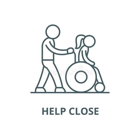 Help Close Vector Line Icon Linear Concept Outline Sign Symbol Stock Vector Illustration Of