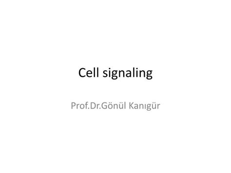 PPT Cell Signaling PowerPoint Presentation Free Download ID 4613237