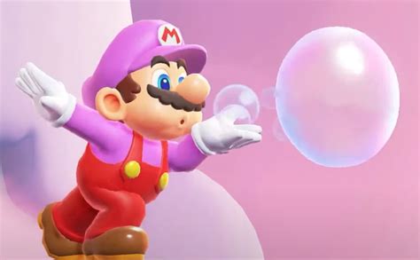 File Smbw Screenshot Bubble Mario Blowing Png Super Mario Wiki The